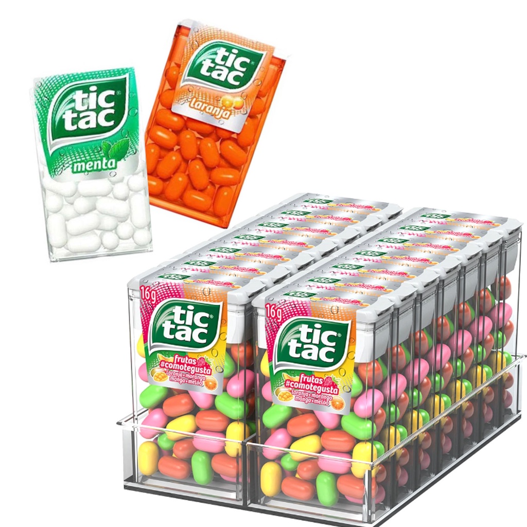 Bala Tic Tac Com 14 224g Sabores Display | Shopee Brasil