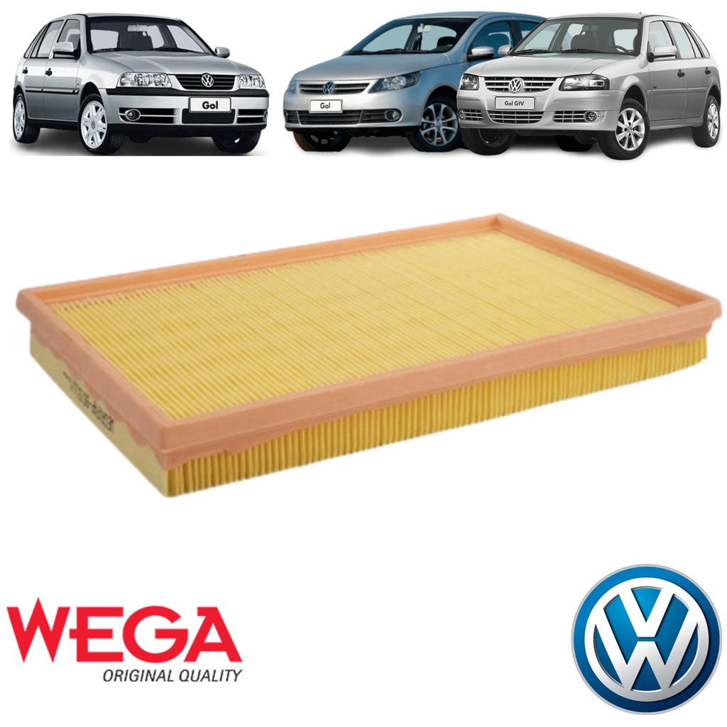 Filtro de Ar do Motor Gol G3 G4 G5 G6 1.0 8v 2003 2004 2005 2006 2007 ...