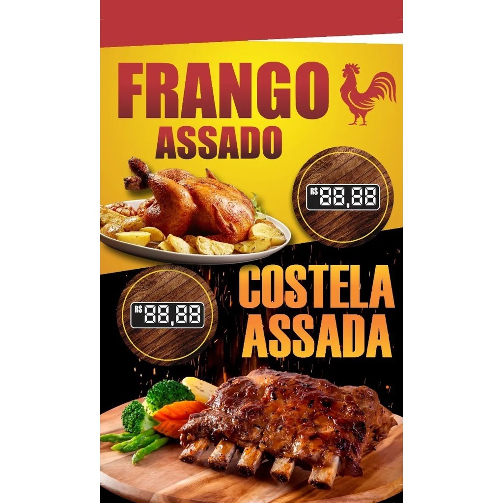 Banner Costela Assada E Frango Assado 45x65 Lona | Shopee Brasil
