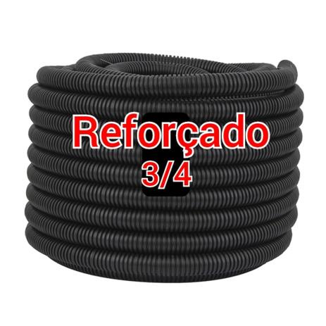Conduite Eletroduto 3/4 Reforçado Preto Rolo 50 Metros | Shopee Brasil