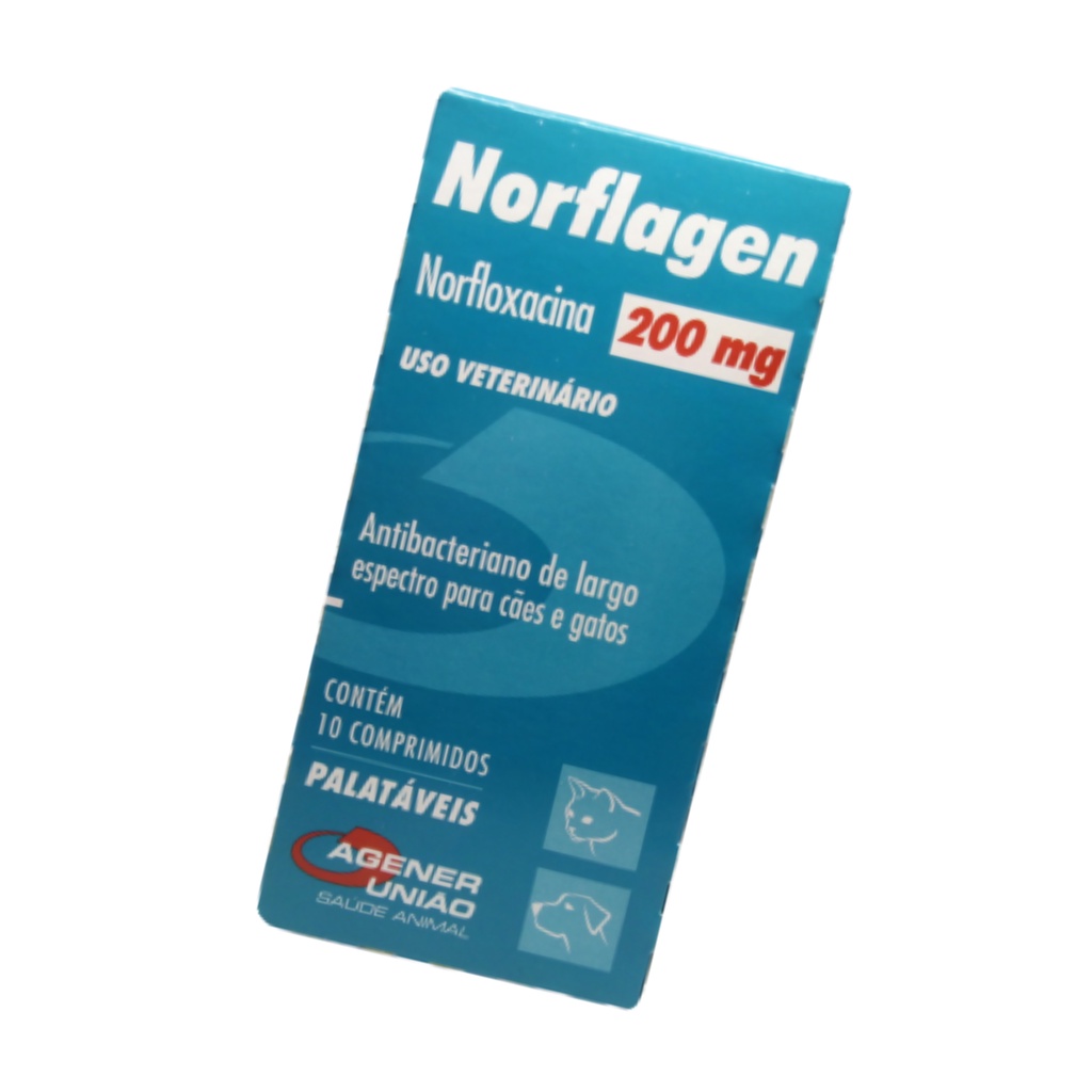 Agener Norflagen 200mg - Norfloxacina com 10 comprimidos | Shopee Brasil