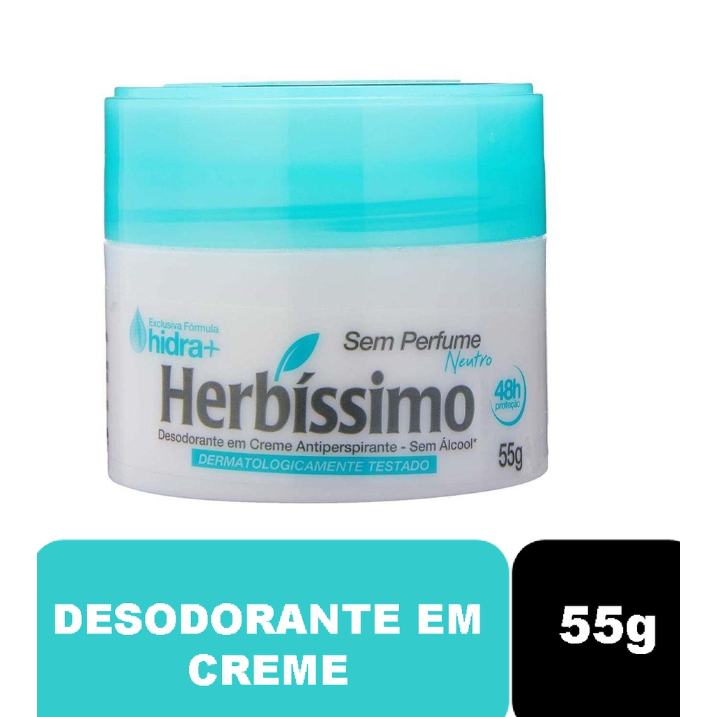Desodorante Creme Herbissimo Neutro 55g | Shopee Brasil