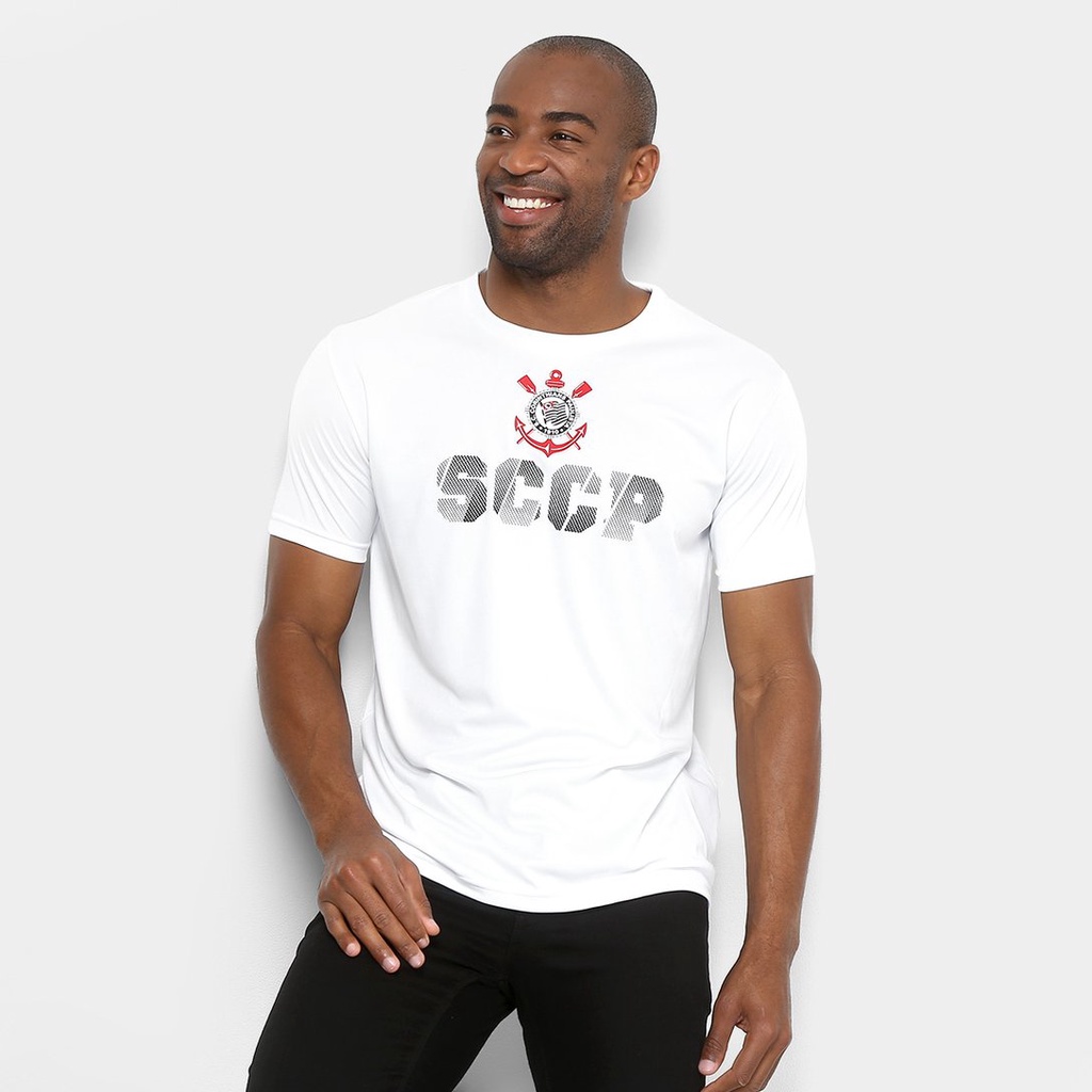 Camiseta Corinthians Davis Masculina - Branco | Shopee Brasil