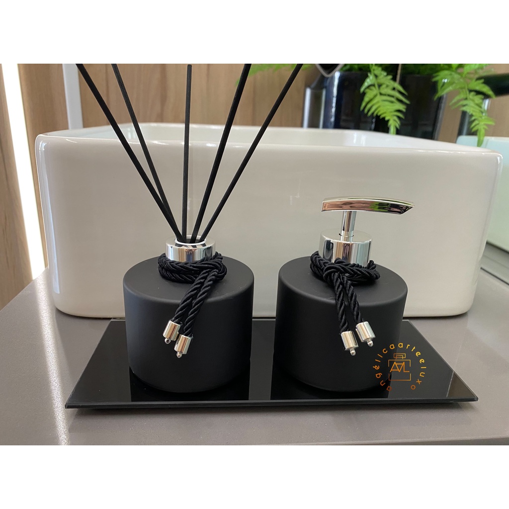 Kit Lavabo Picollo Preto Fosco | Shopee Brasil