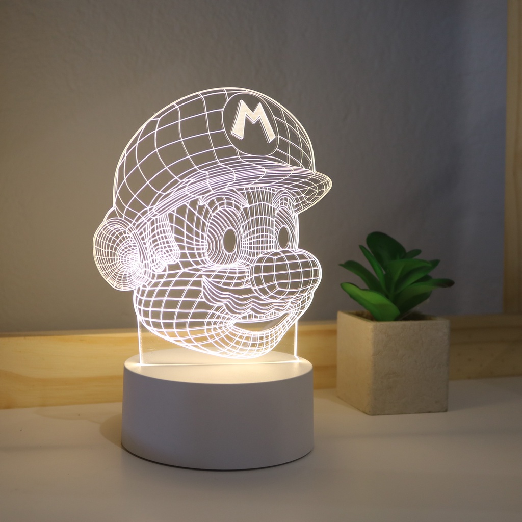 Luminária LED 3D de Mesa / Luz Noturna Presente Criativo / Decoração ...