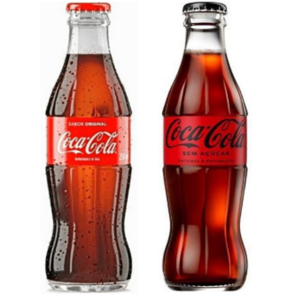 Kit Dual Refrigerante Coca Cola+Coca Cola Zero 250ml C/12Uni | Shopee ...