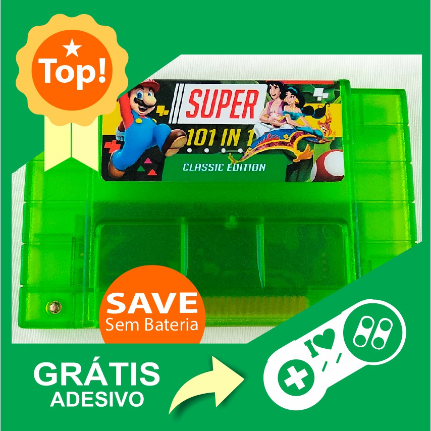 Cartucho Super Nintendo 101 in 1 Multi jogos | Shopee Brasil