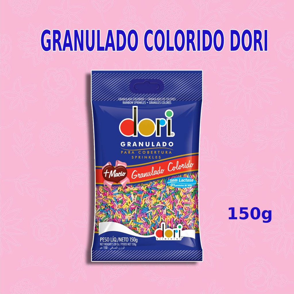 CHOCOLATE GRANULADO COLORIDO - DORI 150g | Shopee Brasil