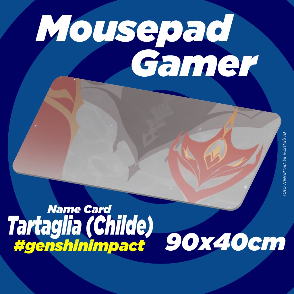 Mouse Pad Gamer Personalizado - Namecard Tartaglia Childe - Genshin ...