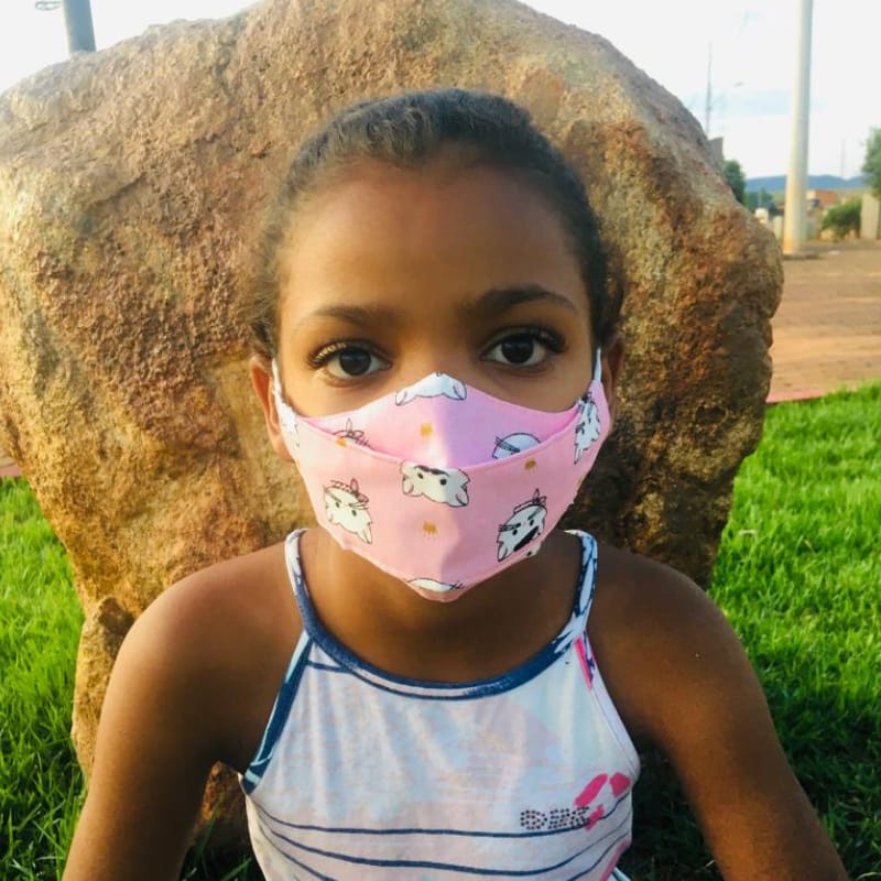 kit 2 mascara infantil tecido tricoline lavavel personagen para menino ...