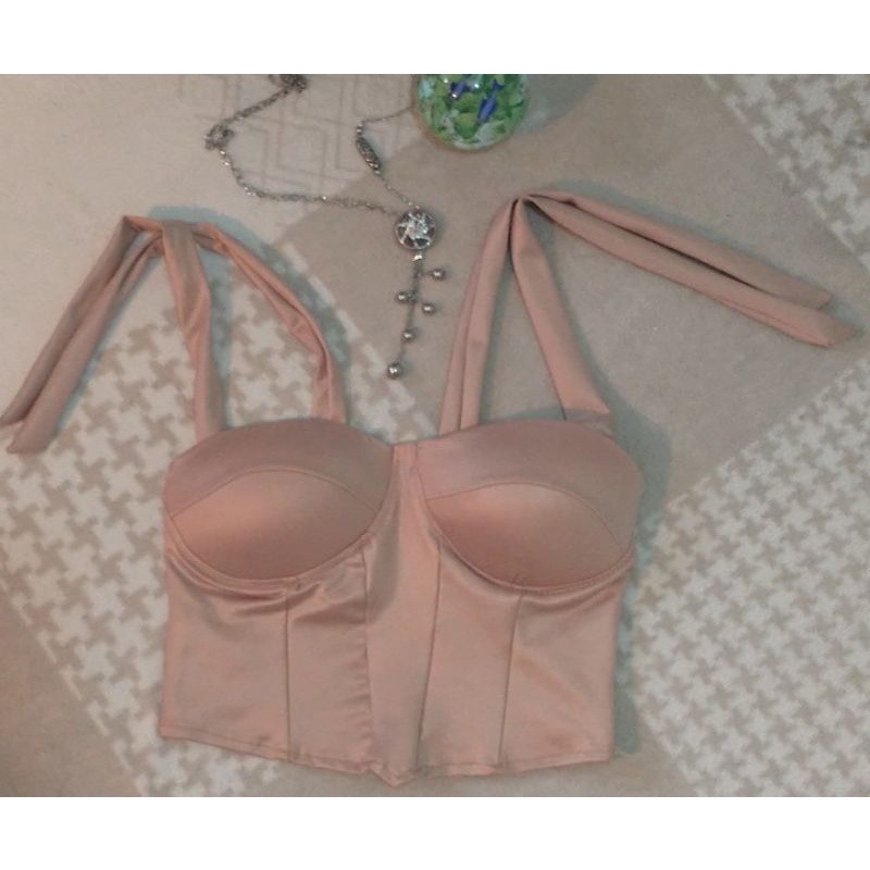 REF. 68 - Croppet Acetinado | Shopee Brasil