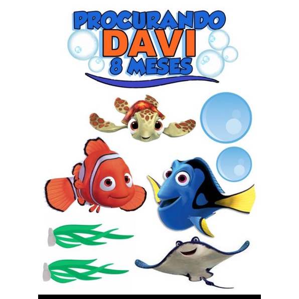 Topo de Bolo Topper de Bolo procurando nemo | Shopee Brasil