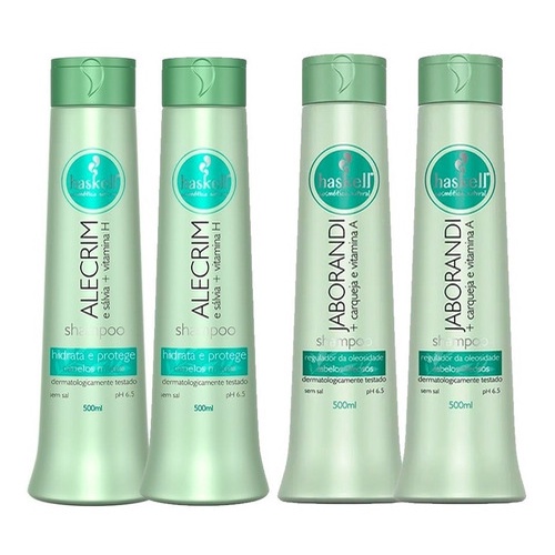 Kit Haskell 2 Shampoos Alecrim G + 2 Shampoos Jaborandi G | Shopee Brasil