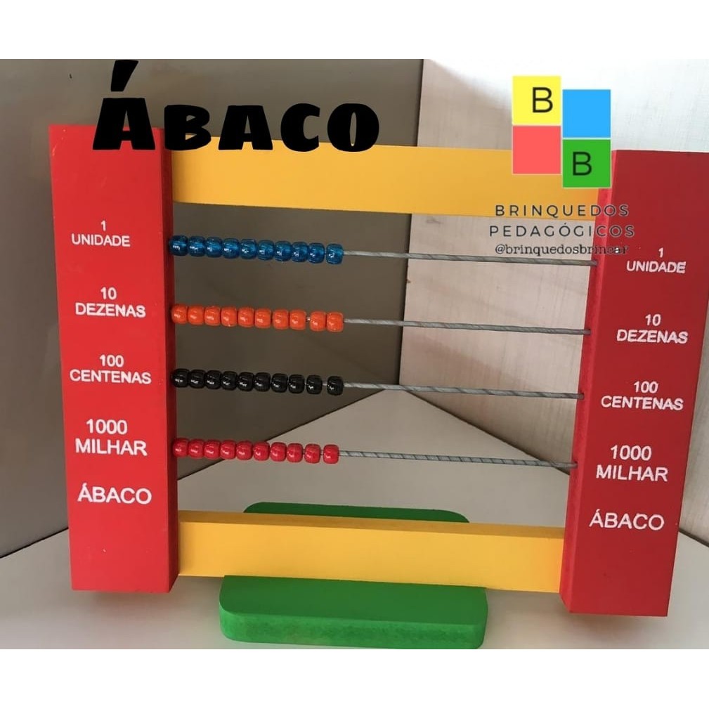 Abaco Escolar Infantil Contador Plastico Brinquedo Didatico - Escorrega ...