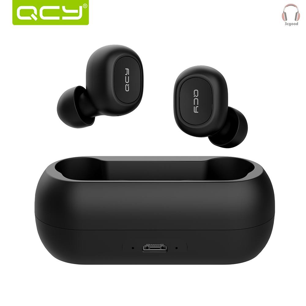 ☀ QCY T1C Bluetooth 5.0 TWS Earbuds True Wireless Headphones with Dual Mic Popovers Fast Pairing ...