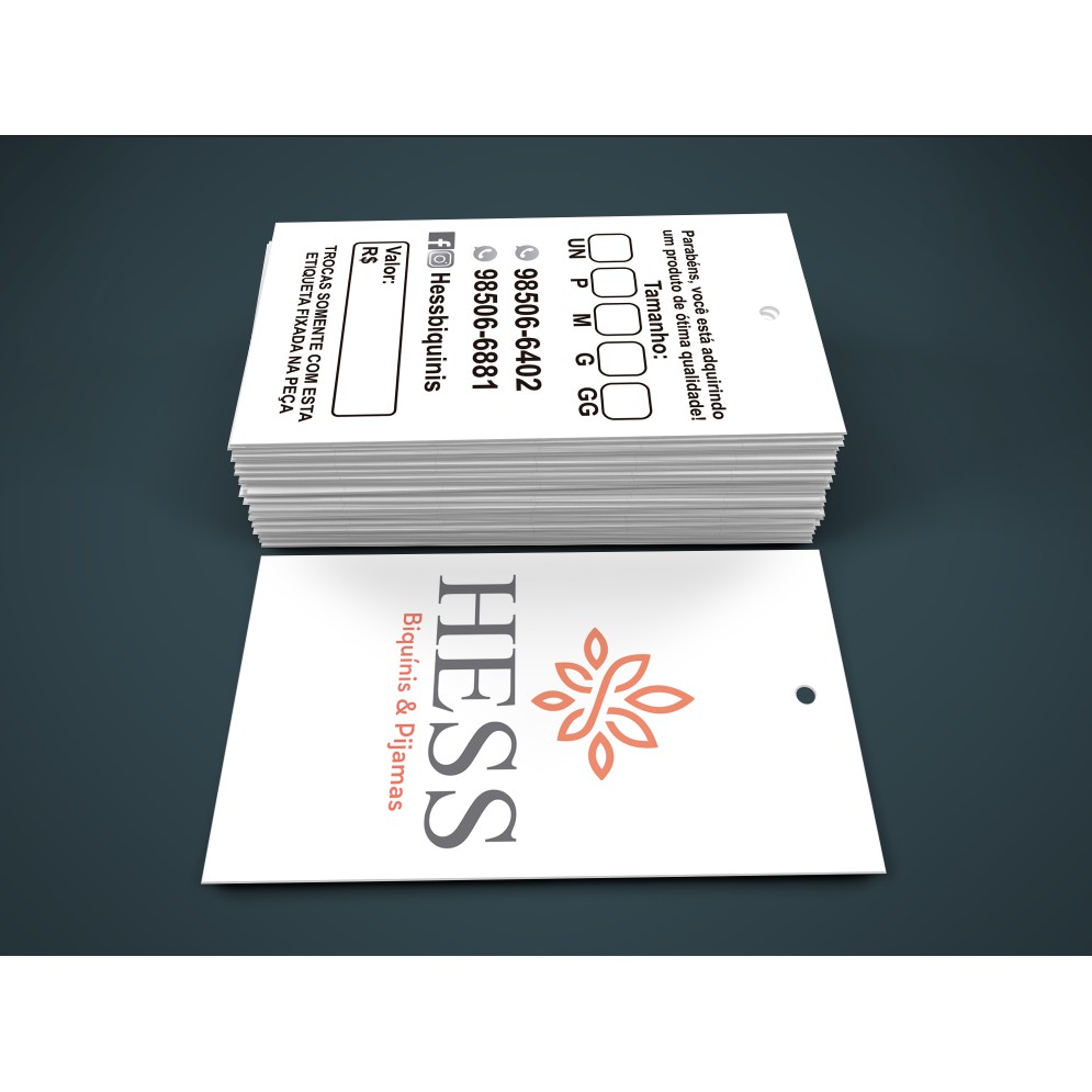 1.000 Etiquetas Personalizadas para Loja Roupas e Brinde Tag de Roupa ...