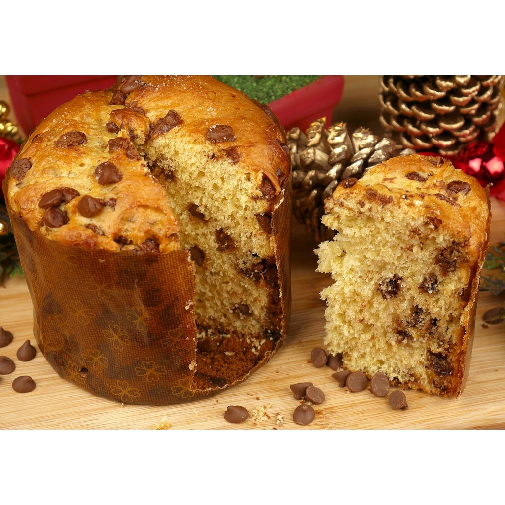 Chocotone Bauducco 1kg Panetone com Gotas de Chocolate Sem Embalagem ...