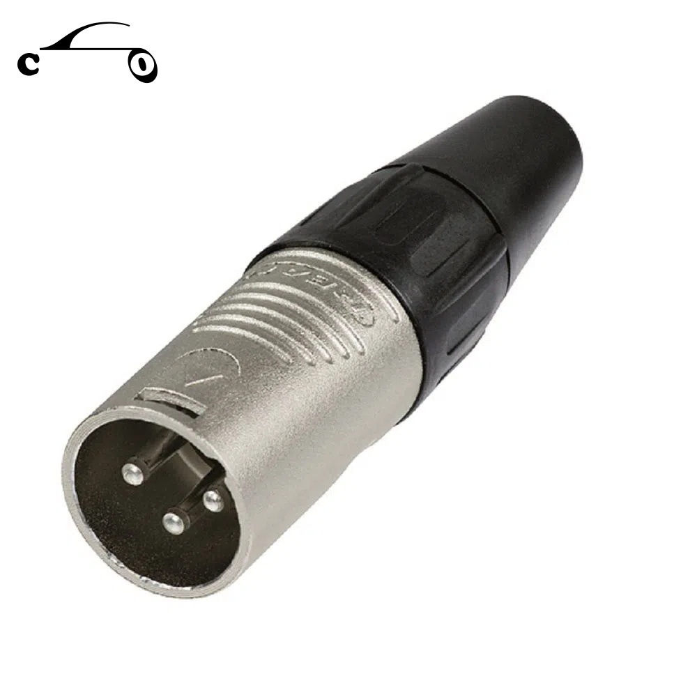Conector XLR Macho 3 Polos Nickel RC3M Rean By Neutrik Plug Cannon para Microfone ou DMX ...