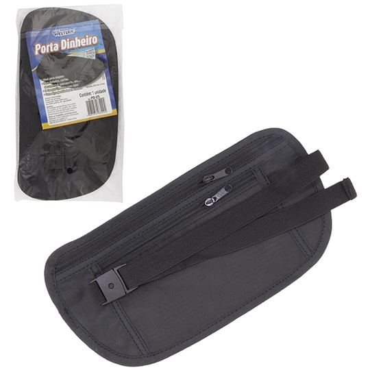 PORTA DOLAR POCHETE PORTA DINHEIRO COM 2 DIVISORIAS PRETA 25,5X14CM ...