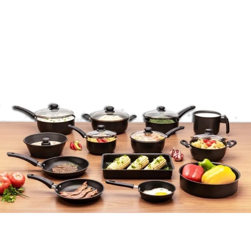 Conjunto Cozinha Kit Panelas 13 Peças Teflon Antiaderente - Faz a Boa!