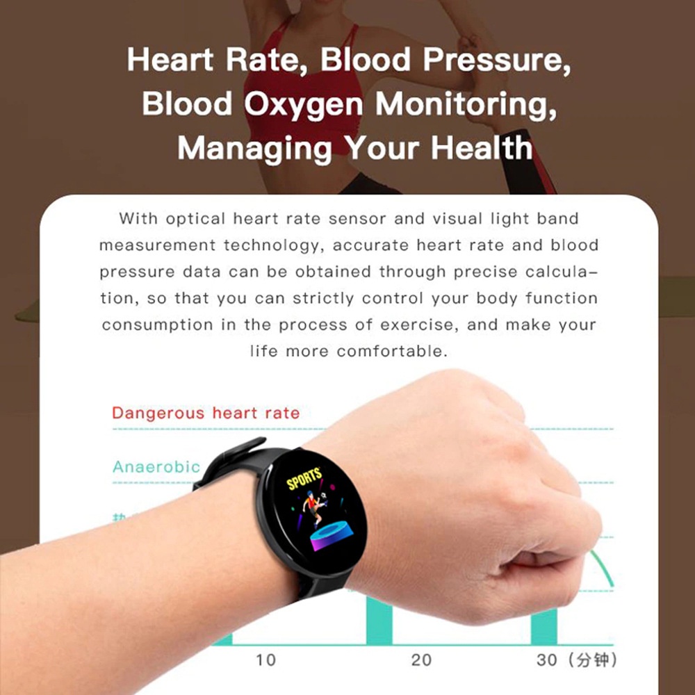 Smartwatch D18 Bluetooth | Shopee Brasil