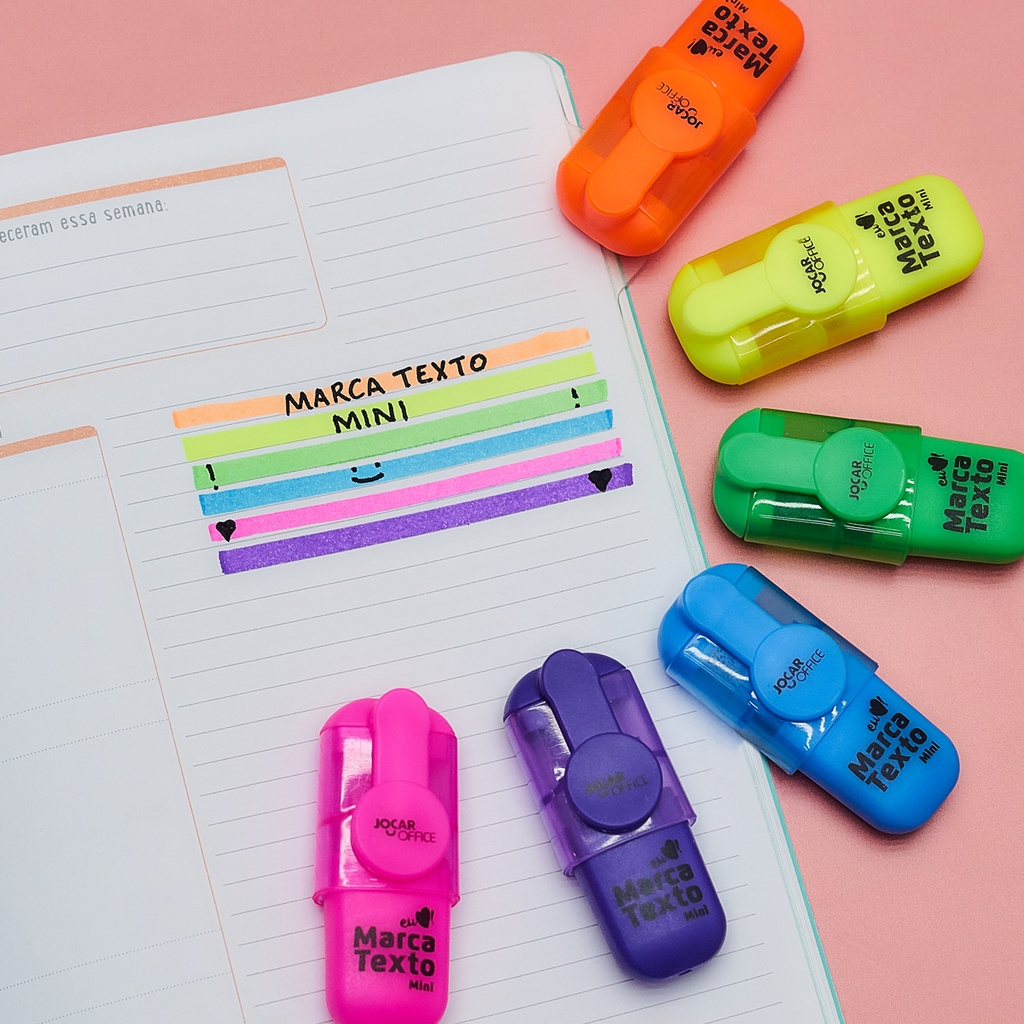 Mini Marca Texto Neon Jocar Office | Shopee Brasil
