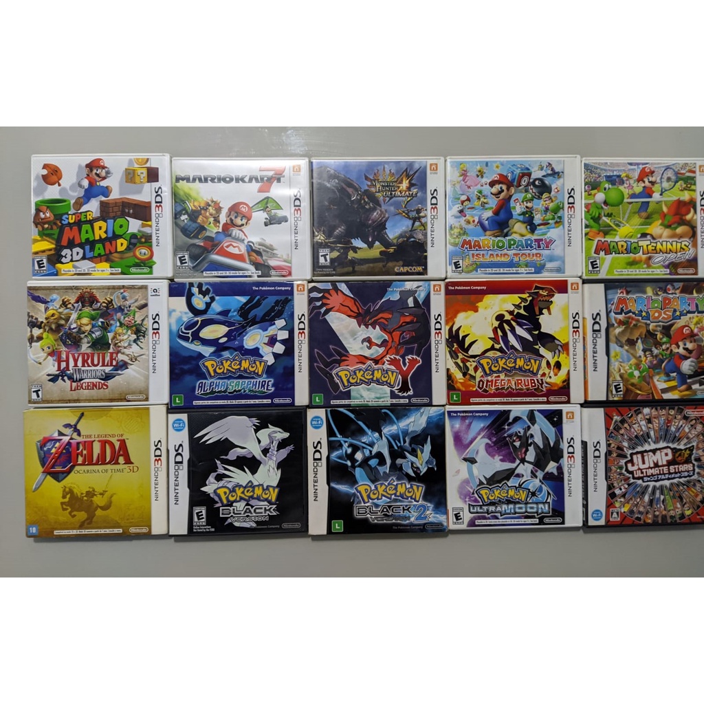 Jogos Nintendo 3DS e DS em Originais Perfeito estado (Mario Land Party Kart Tennis, Pokémon Ruby ...