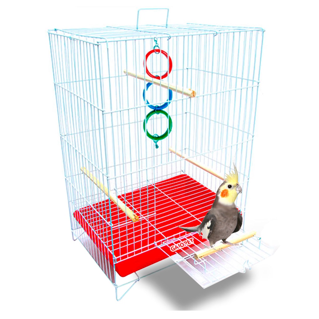 Gaiola Calopsita Agapornis Dobravel Epoxi Com Argolas | Shopee Brasil