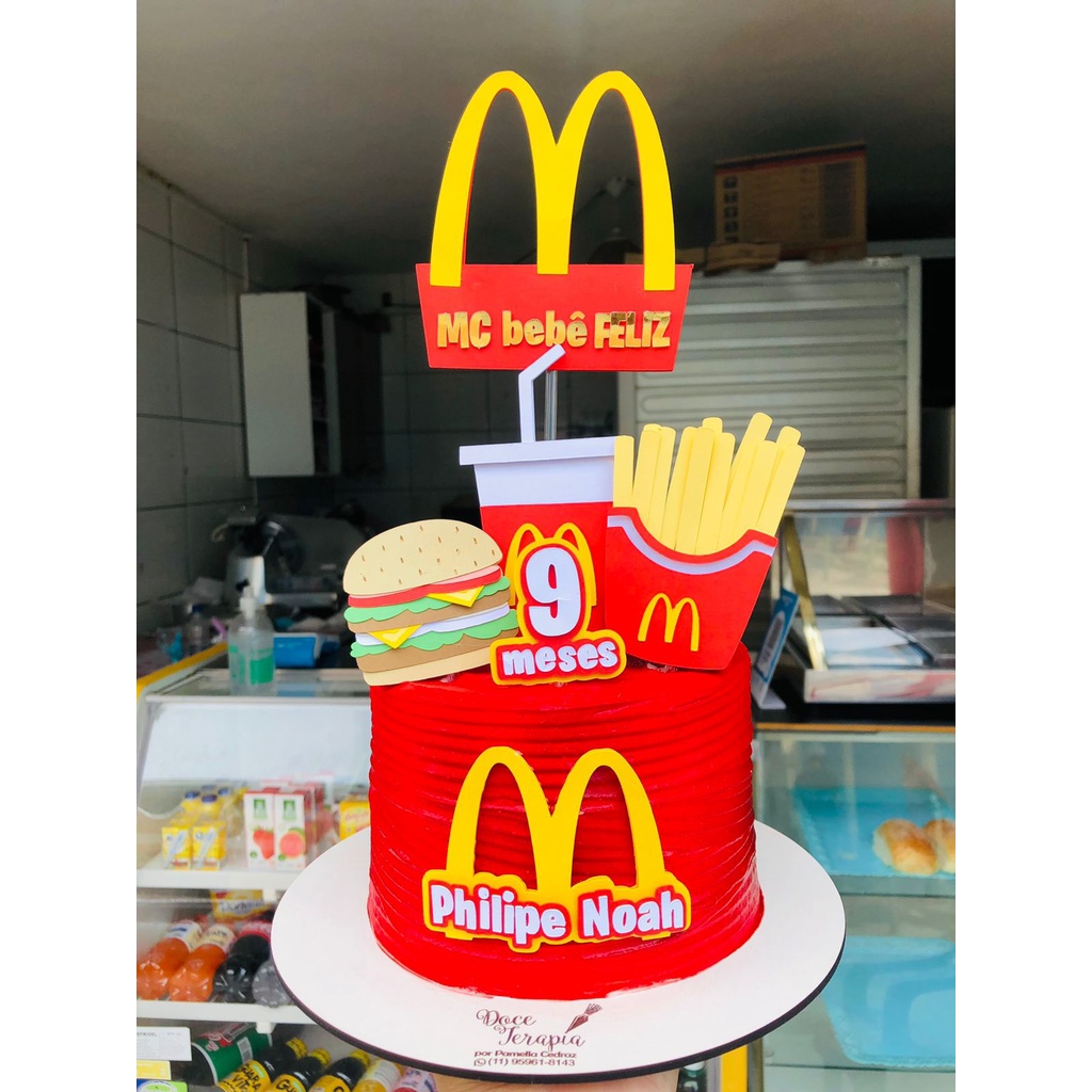 Topo de bolo - Mc Donalds | Shopee Brasil