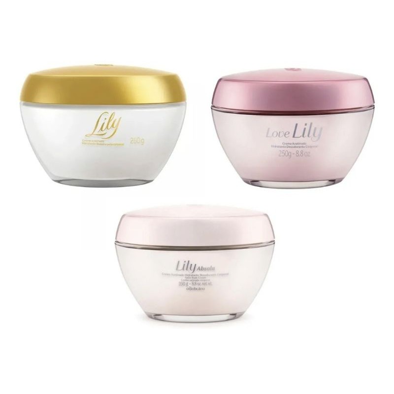 Lily Creme Acetinado Hidratante Corporal 250g OBoticário | Shopee Brasil