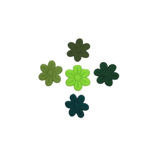 Flor de Tecido Prensado Tons de Verde - 100 Unidades | Shopee Brasil