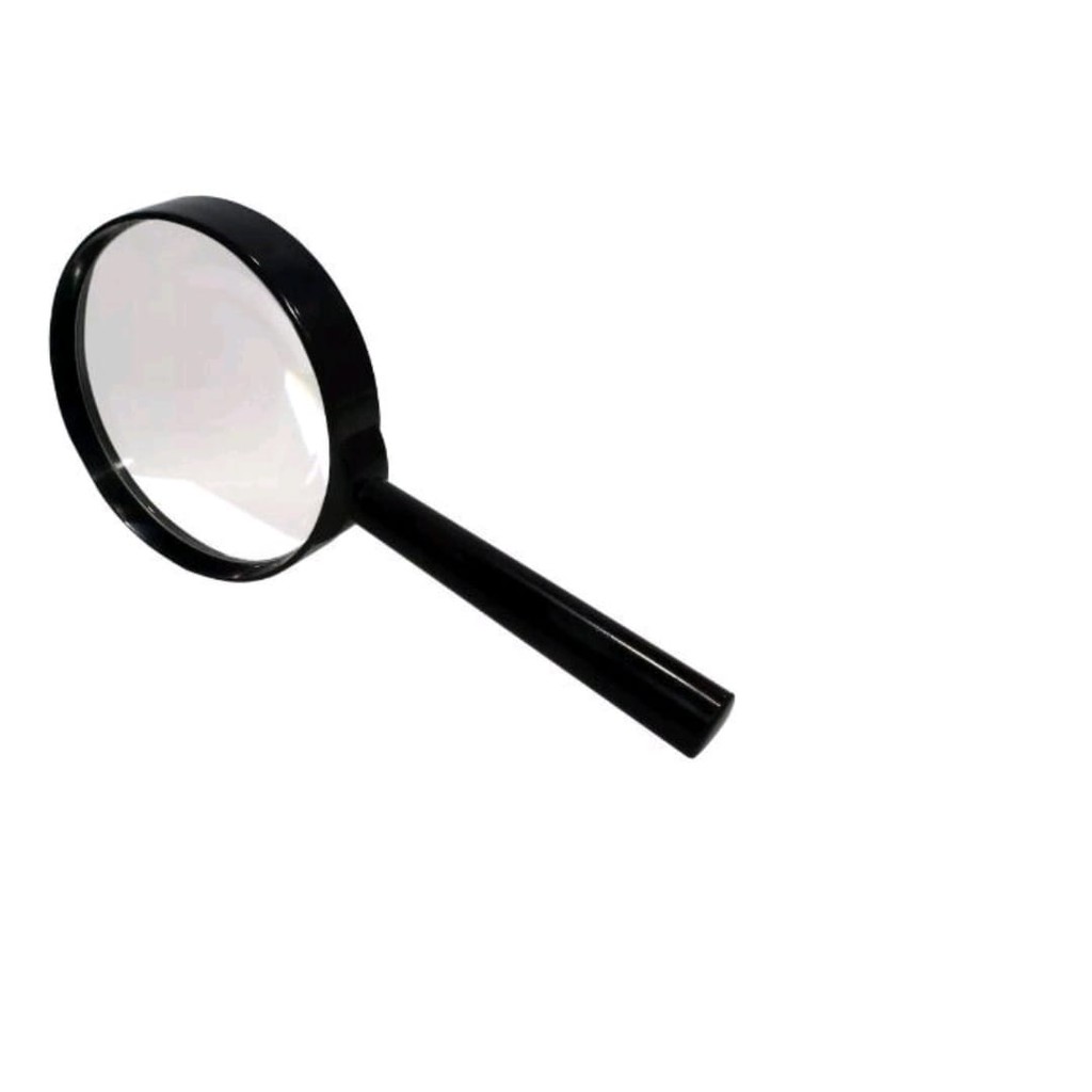Lupa Glass de Mão Cabo Plástico Lente Aumento Zoom 60mm Leitura ...