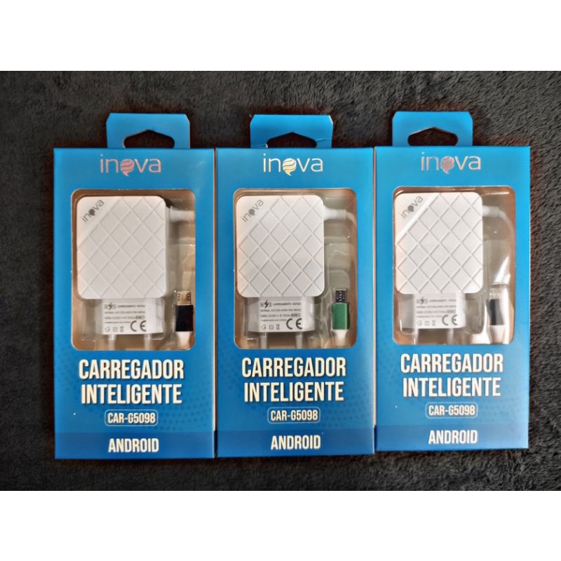 CARREGADOR COMPLETO INOVA TURBO ANDROID V8 USB INOVA 5.1A | Shopee Brasil
