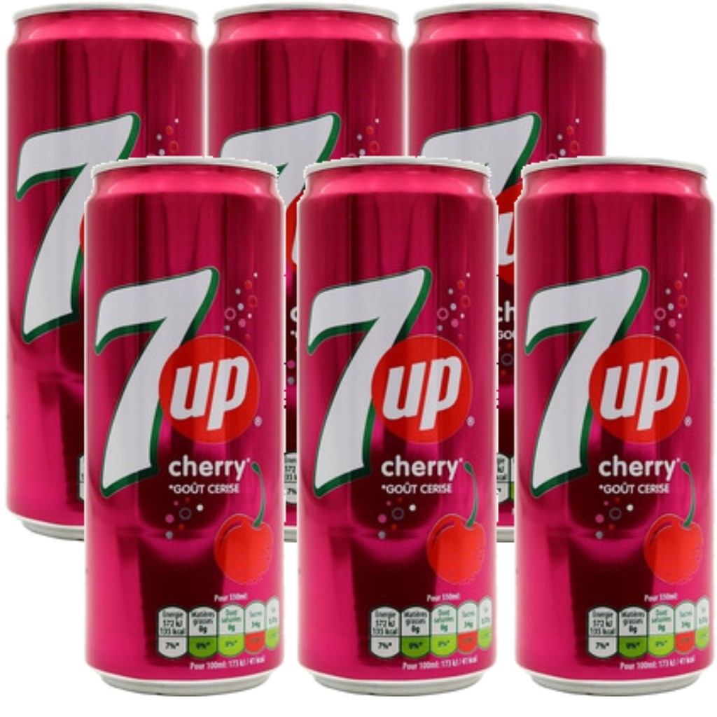 Refrigerante 7up Cherry - Cereja Seven Up Importado 6 latas | Shopee Brasil