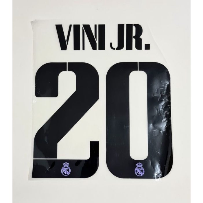 Kit Personalização Real Madrid Nome e Número Vinícius Jr Vini 20 ...