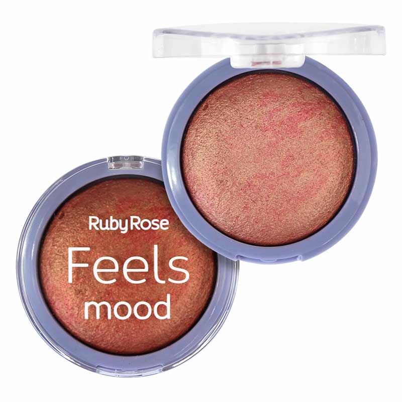 Blush Baked Feels Mood Cor 04 Ruby Rose | Shopee Brasil