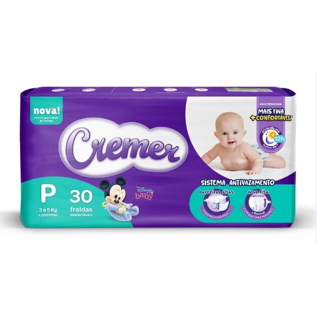 Fralda Infantil Descartável Cremer Prática. | Shopee Brasil
