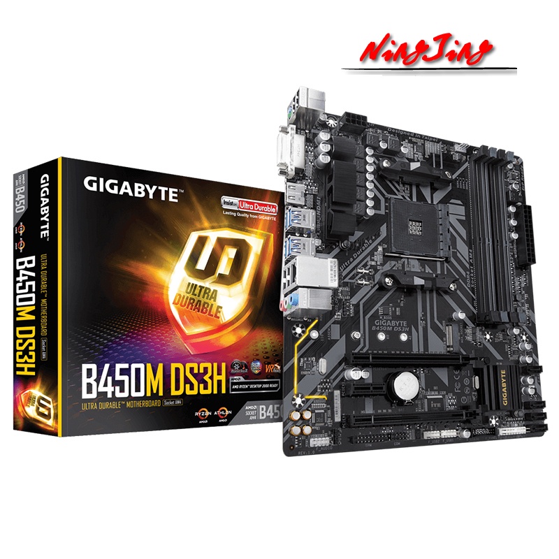 Gigabyte Novo GA B450M DS3H Micro ATX AMD B450 4-DDR4 USB 3.1 Gen1 64G ...