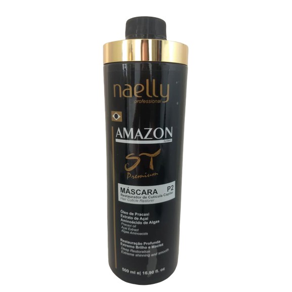 Naelly Amazon St Premium P2 Semi Definitiva capilar 500ml + Brinde ...