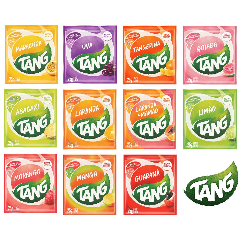 Suco Tang - Caixa com 15 saquinhos Tang - Vários Sabores - Refresco em ...