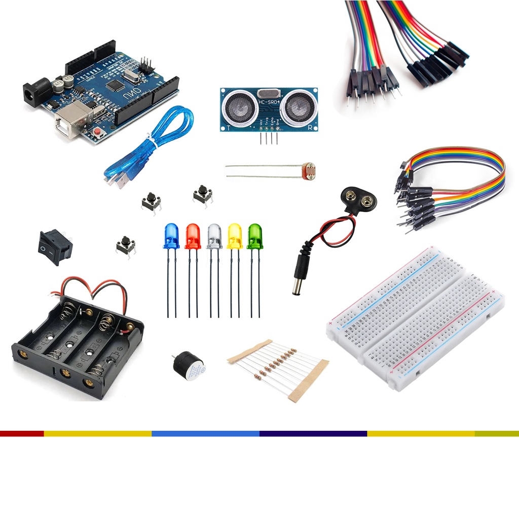 Kit Arduino Educação Maker - Componentes elétricos para montagem de ...