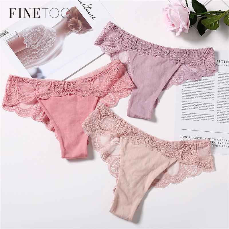 Finetoo S Xl Calcinha Fio Dental De Renda Feminina Shopee Brasil
