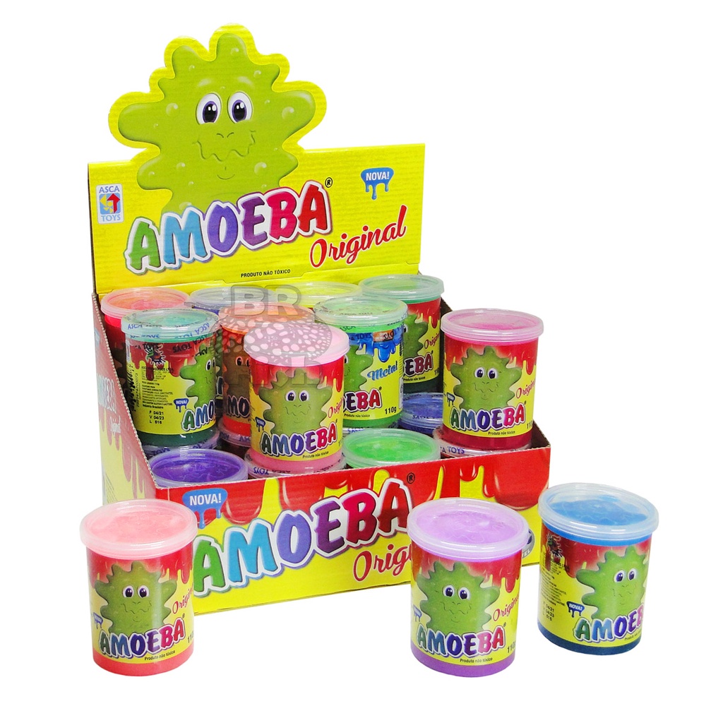 Kit 24 Amoeba Original Tradicional Cores Variadas Slime | Shopee Brasil