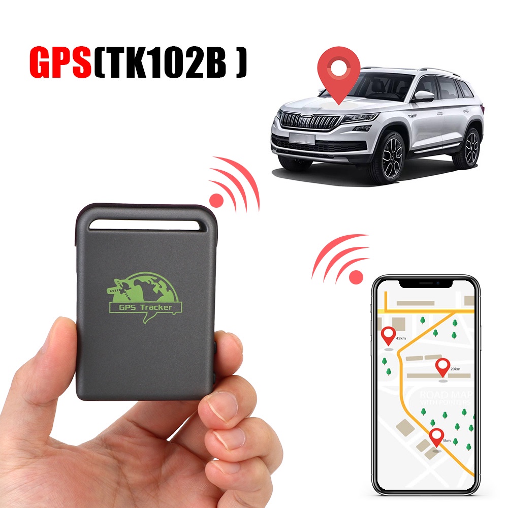 Acessórios Para Carros GSM GPRS Rastreador GPS TK102B Sobre Velocidade Alarme De Rastreamento De ...