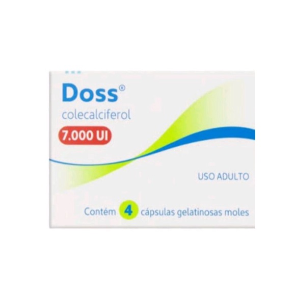 Vitamina D3 Doss 7.000 ui com 4 cápsulas | Shopee Brasil