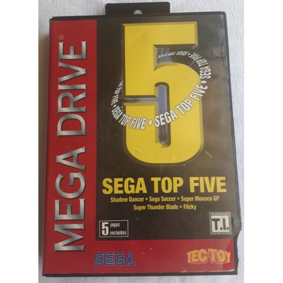 Sega Top Five Mega Drive Original | Shopee Brasil