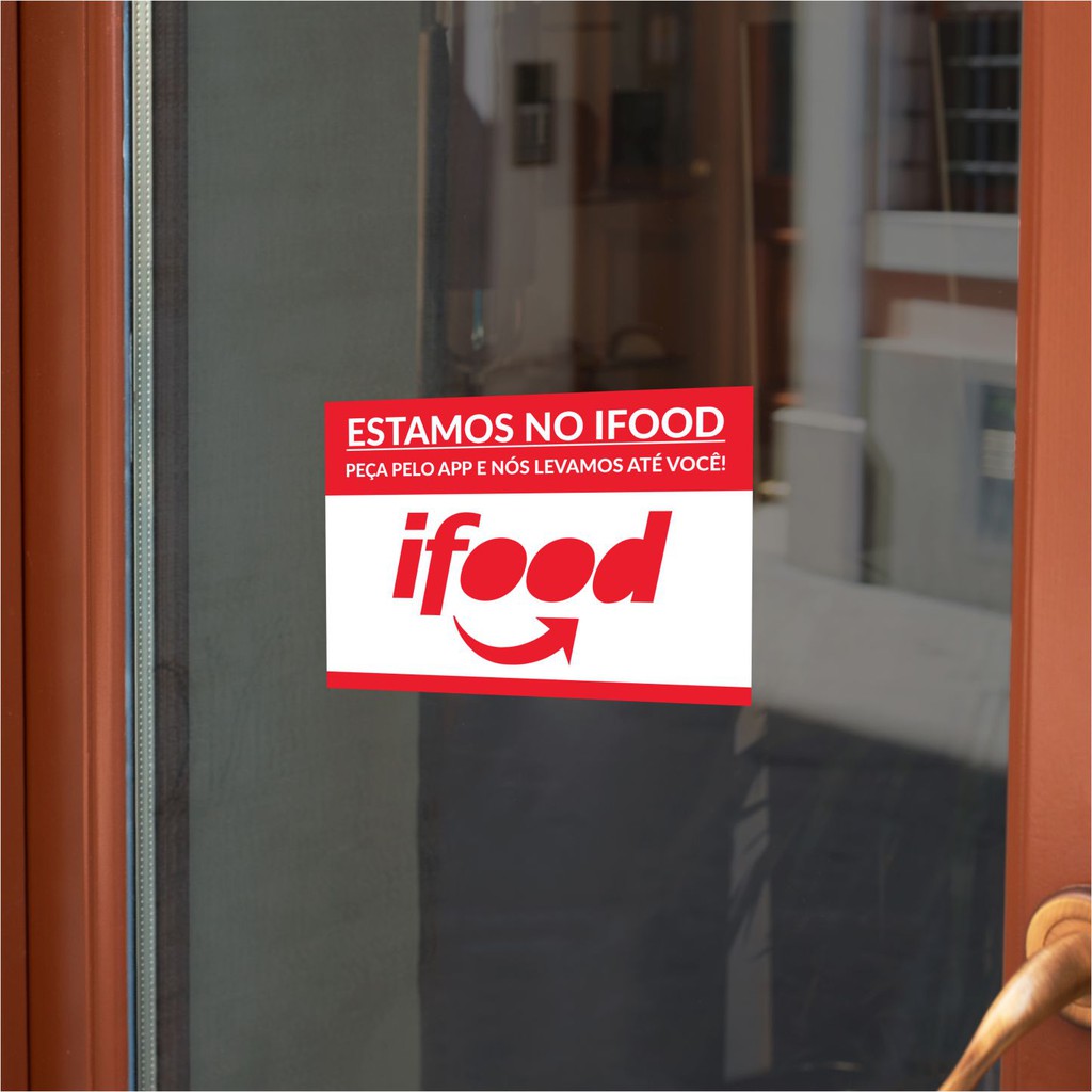 Adesivo Estamos No Ifood Para Restaurante Lancheria Pizzaria | Shopee ...