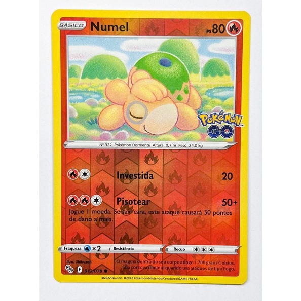 Carta 013/078 Pokémon TCG Original Copag Card Numel Pokémon Go ...