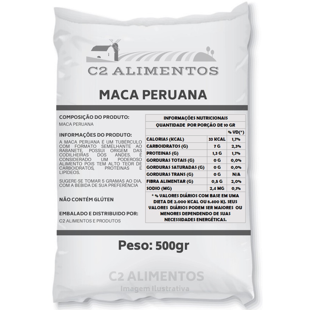 Maca Peruana Pó 100 Pura Pronta Entrega Envio Imediato C2 Alimentos