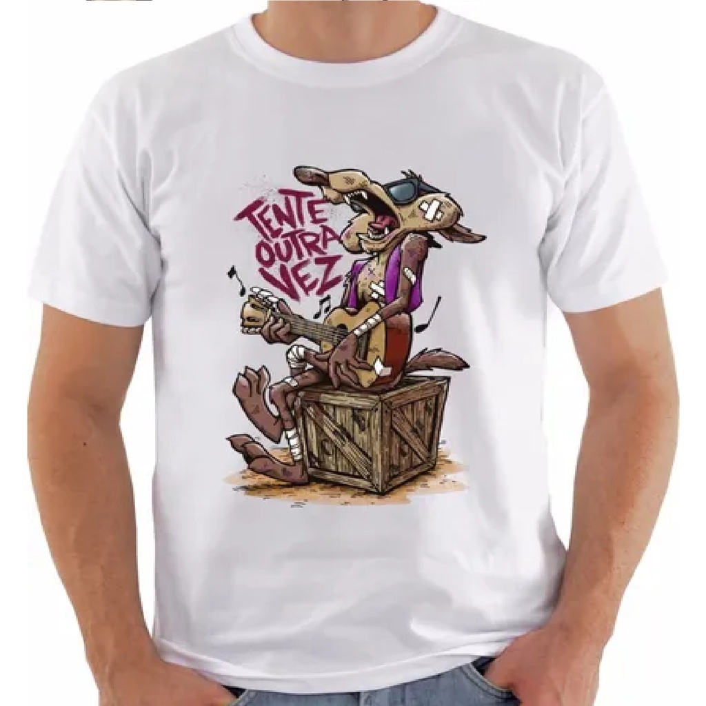 Camiseta Camisa Wile Coyote Raul Seixas Tente Outra Vez Looney Tunes ...